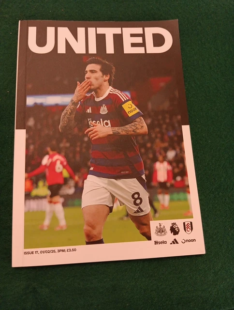 NEWCASTLE VS FULHAM 2024/25 Programme And Lanyard 01/02/2025 Premier ...