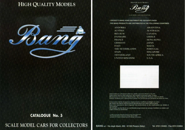 BANG BOOKLET MAGAZINE Car Action Figure BANG CATALOG ED.5 P.40 Modellis ...