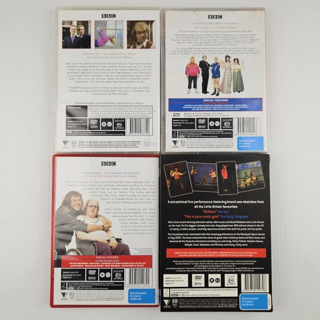 LITTLE BRITAIN COMPLETE Series 1-3, Little Britain Live DVDs PAL Region ...