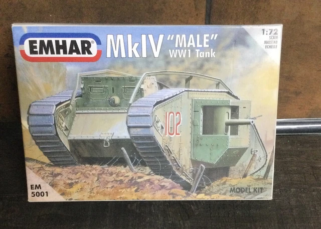 MAQUETTE EMHAR 1/72 MKIV "male" ww1 tank EUR 5,00 - PicClick FR