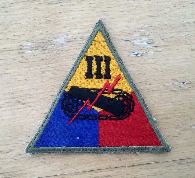 INSIGNE TISSU III Armored Corps Us Army 1944 Original Occasion EUR 15 ...