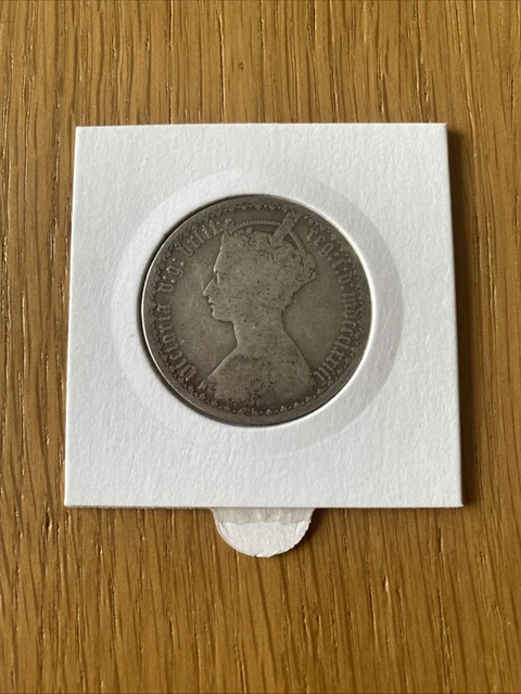 1873 QUEEN VICTORIA Gothic Florin Silver Coin- 2 Shillings (28) £2.20 ...