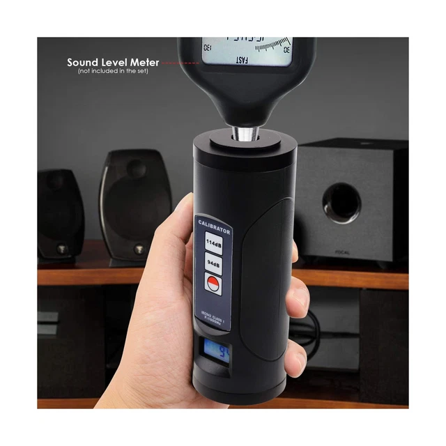 SOUND LEVEL DECIBEL Calibrator 94dB & 114dB Sound Pressure Level 1" and ...