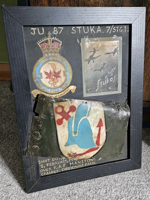 WW2 GERMAN JUNKERS Ju87 Stuka, 92 Sqn Raf , Aircraft Relic, Battle Of ...