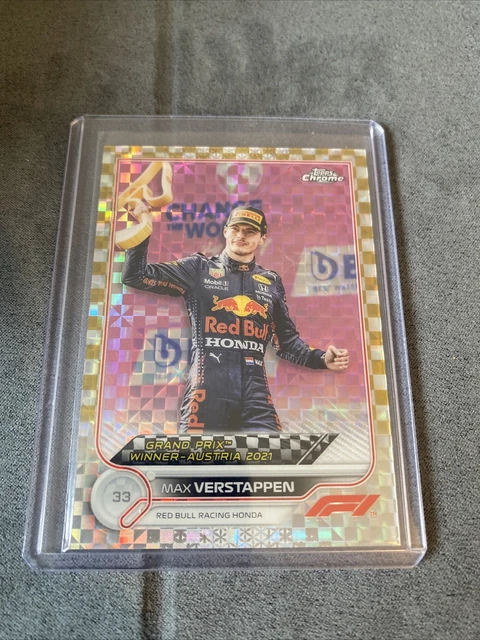 TOPPS CHROME FORMULA 1 2022 F1 Max Verstappen #159 Gold Checker /50 £45 ...