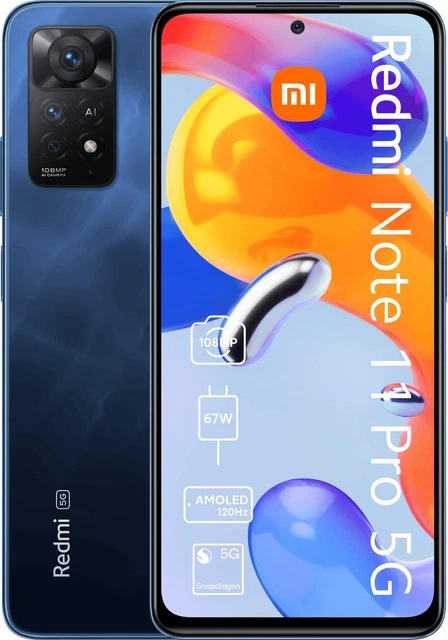 XIAOMI REDMI NOTE 11 Pro 5G 6GB+128GB Bleu Smartphone 6,67 " 108 Mp ...