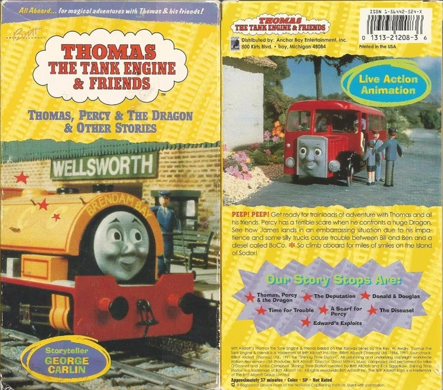 RARE VINTAGE THOMAS Train Tank Engine Friends Percy & The Dragon Video ...