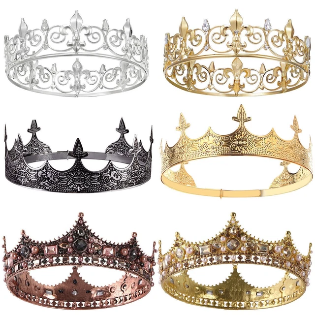 METAL KING CROWN for Prom King Party Medieval Costume Accessories ...
