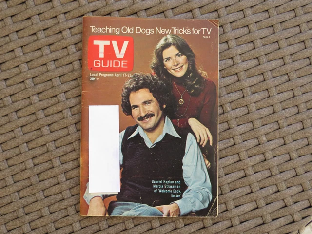 TV GUIDE APRIL 17 1976 Welcome Back Kotter Teaching Old Dogs New Tricks ...