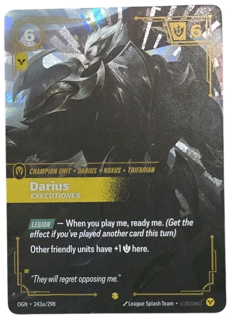 RIFTBOUND LEAGUE OF Legends TCG Darius Executioner Showcase Alt Art OGN ...