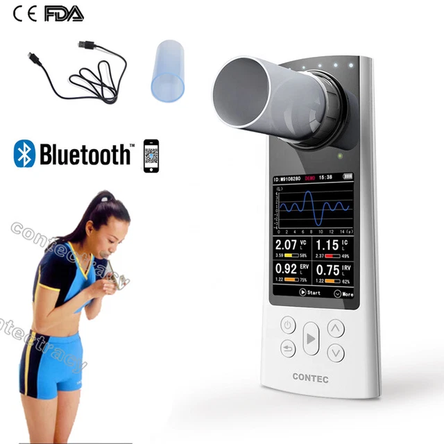 COLOR HANDHELD SPIROMETER Lung Check,Pulmonary Function,Spirometry ...