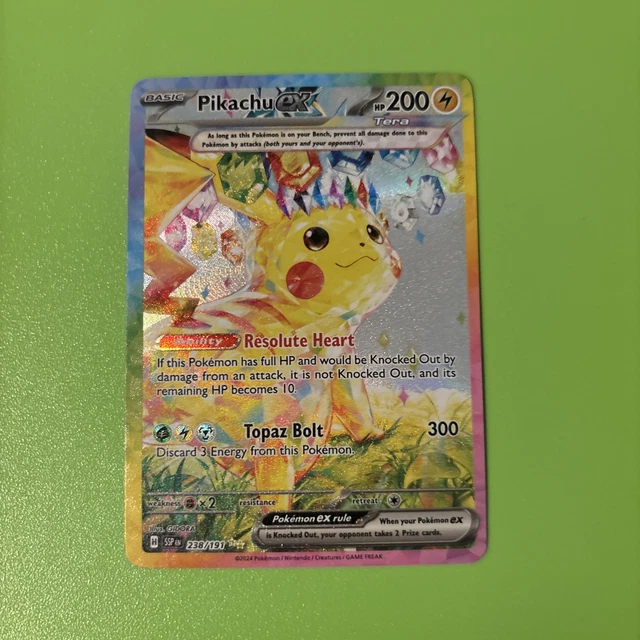 PIKACHU EX SURGING Sparks 238/191 Special Illustration Rare PACK FRESH ...