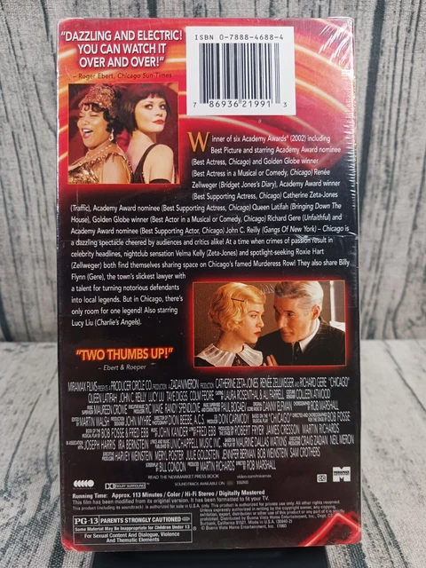 CHICAGO (VHS, 2002, Miramax) Renee Zellweger, Richard Gere - Brand New ...