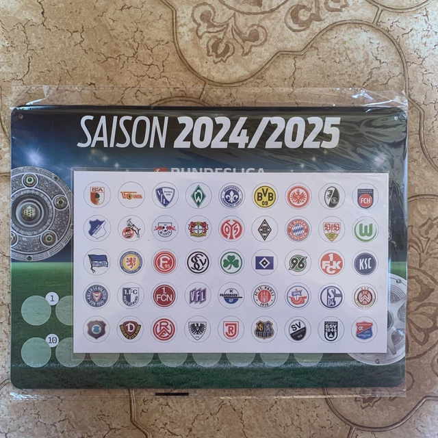 SPORT BILD-1. UND 2 Bundesliga- MAGNET TABELLE 2024/2025- 45 kleine ...