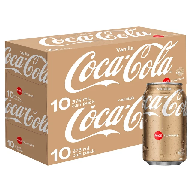 COCA COLA VANILLA Soft Drink Multipack Cans 20 x 375 mL $33.61 ...