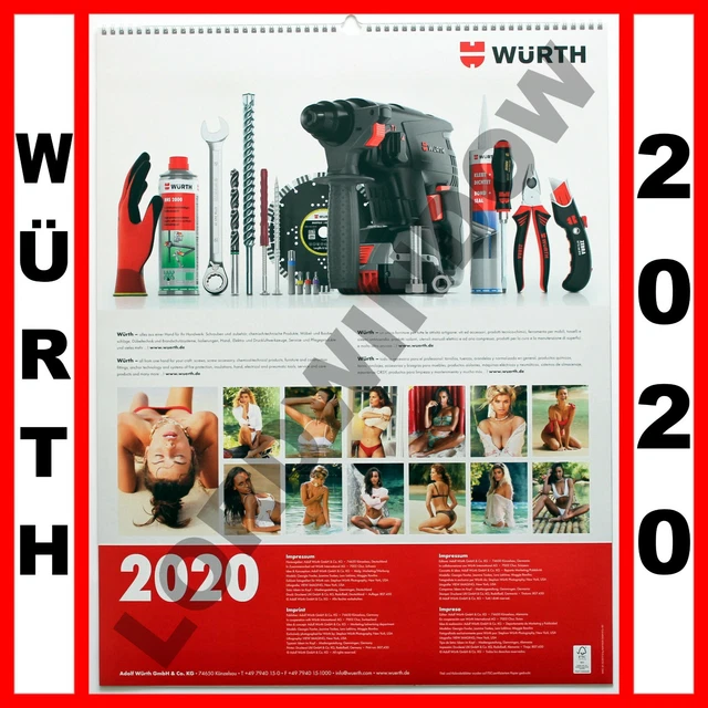 WURTH GIRLS 2020 Sexy Super Model Bikini Swimsuit Photo Wall Calendar ...