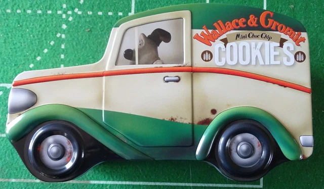 WALLACE AND GROMIT choc chip cookie tin van shaped (empty) £5.95 ...