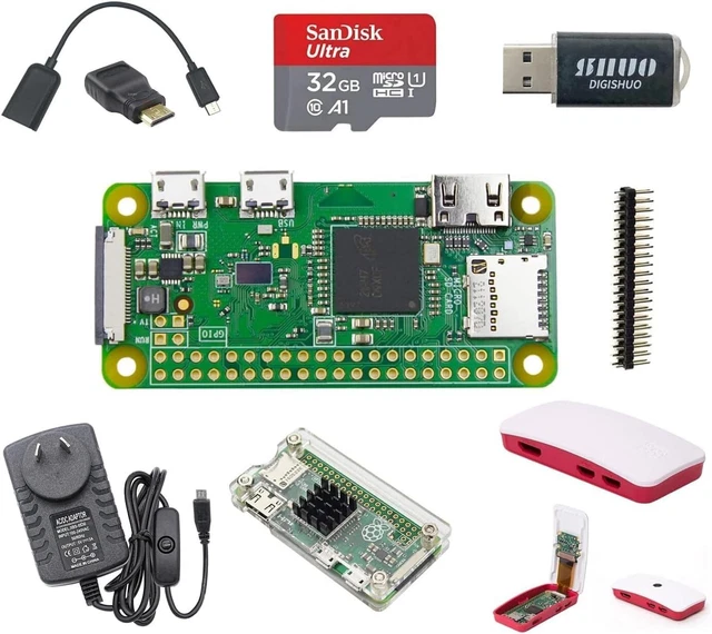 DIGISHUO RASPBERRY PI Zero WH Complete Kit 1GHz 512M Wtih Two Case 32G Sandisk C $84.99 ...