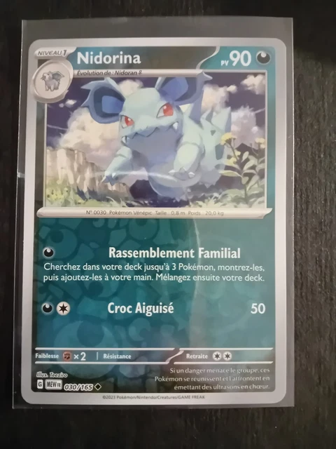 CARTE POKÉMON NIDORINA Reverse 030/165 EV3.5 Mew 151 Neuf Mint vf fr EUR 1,80 - PicClick FR
