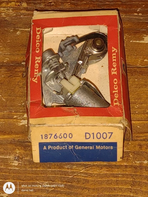 DELCO REMY GM General Motors NOS Contact Condenser D1007 vtg Auto Rat ...