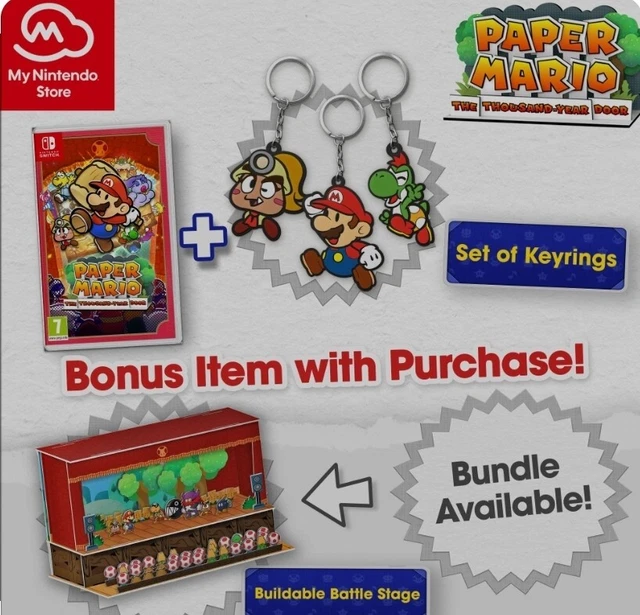 PAPER MARIO: THE Thousand-Year Door + Buildable Battle Stage & Keyrings ...