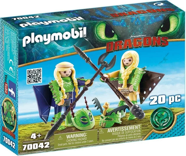 PLAYMOBIL DRAGONS RUFFNUT Et Avec Vol Costume 70042 Set de Jeux ...