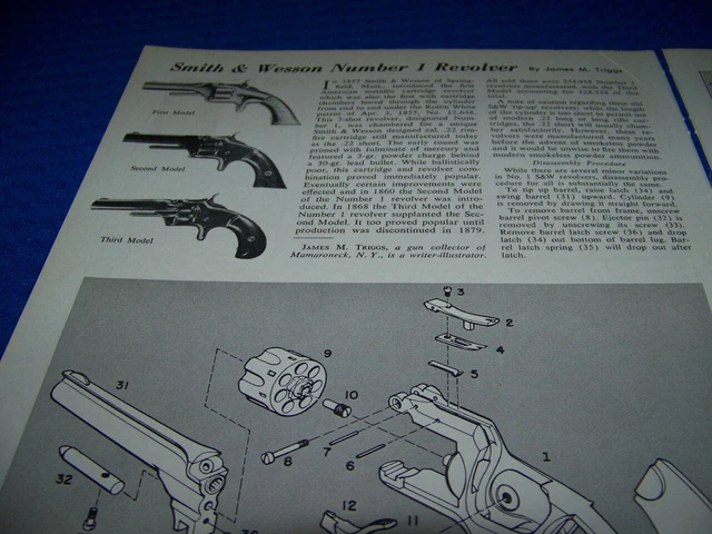SMITH &WESSON NUMBER 1 (.,22 Sh) Revolver..takedown/Exploded View ...