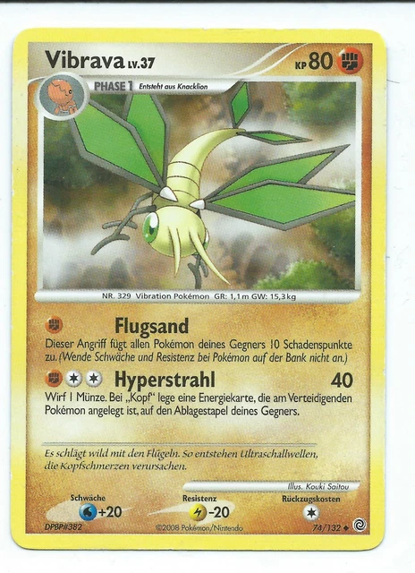 VIBRAVA LV.37 KP80 Phase 1 Pokémonkarte Vibration Pokémon entsteht aus ...