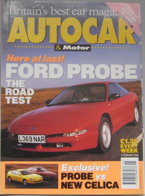 AUTOCAR MAGAZINE 2/2/1994 featuring Ford Probe, Toyota Celica GT ...