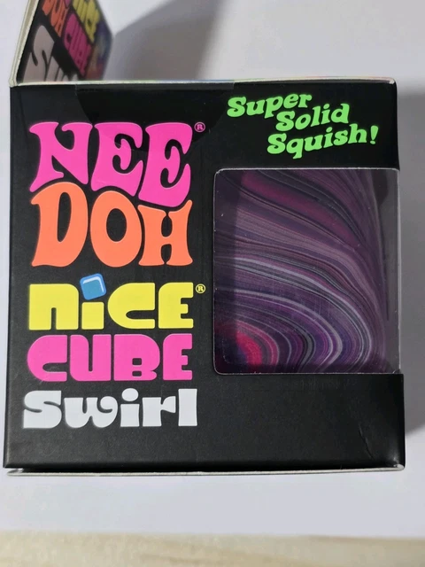 GENUINE - NEE Doh Nice Cube SWIRL - Super Solid Squish. PURPLE, BLUE ...