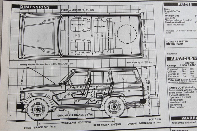 ORIGINAL 1982 TOYOTA LAND-CRUISER Autocar magazine road test (folded) £ ...
