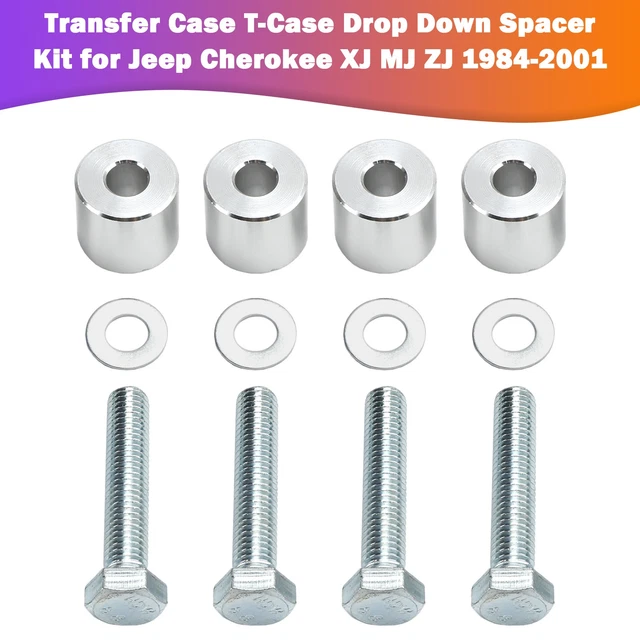 TRANSFER CASE T-CASE Drop Down Spacer Kit for Jeep Cherokee XJ MJ ZJ ...