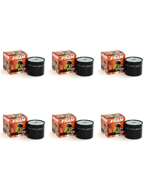 6 X FRAM Fuel Filter C1191A fits PLYMOUTH GRAN FURY 440 V8 PETROL EUR ...