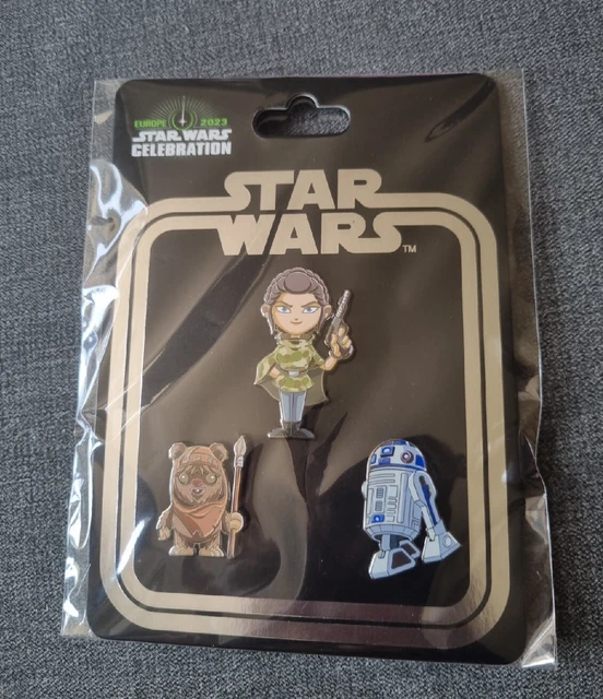 STAR WARS CELEBRATION 2023 Return Of The Jedi 3 Pin Set Endor Leia R2d2 ...