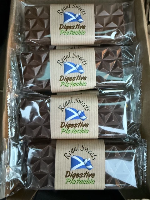 SCOTTISH DIGESTIVE PISTACHIO Chocolate Bars-Pack of 24-Proudly Made in ...