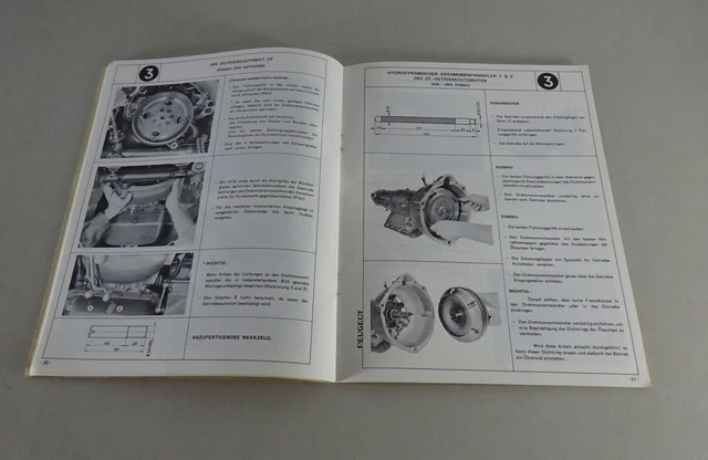 MANUEL D'ATELIER PEUGEOT 504 Transmission Automatique Zf 3 HP - 12 De ...