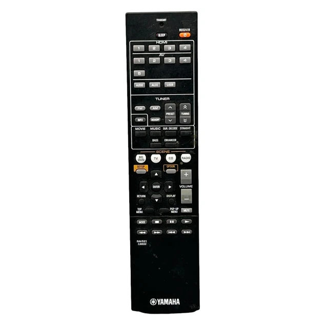 YAMAHA RAV521 REMOTE CONTROL for RX-V377 RX-V377BL YHT-4910U YHT ...
