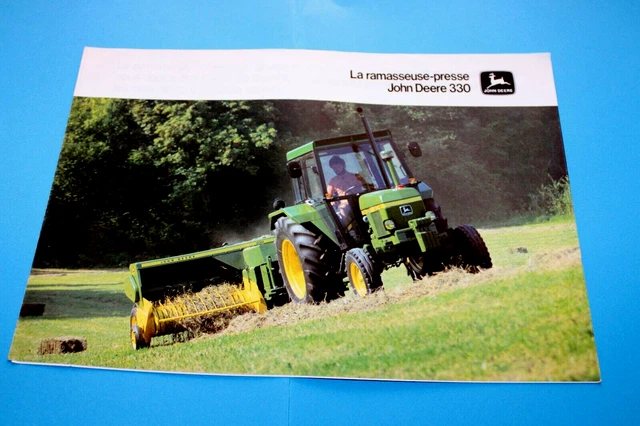 PROSPECTUS TRACTEUR PRESSE JOHN DEERE 330 Tractor Traktor Prospekt Brochure EUR 10,99 - PicClick IT