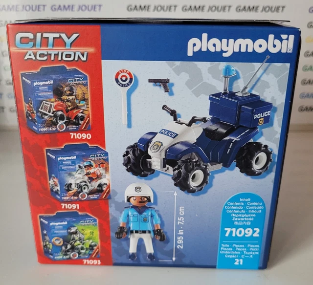 PLAYMOBIL 71092 VÉHICULE quad police personnages neuf EUR 10,00 ...