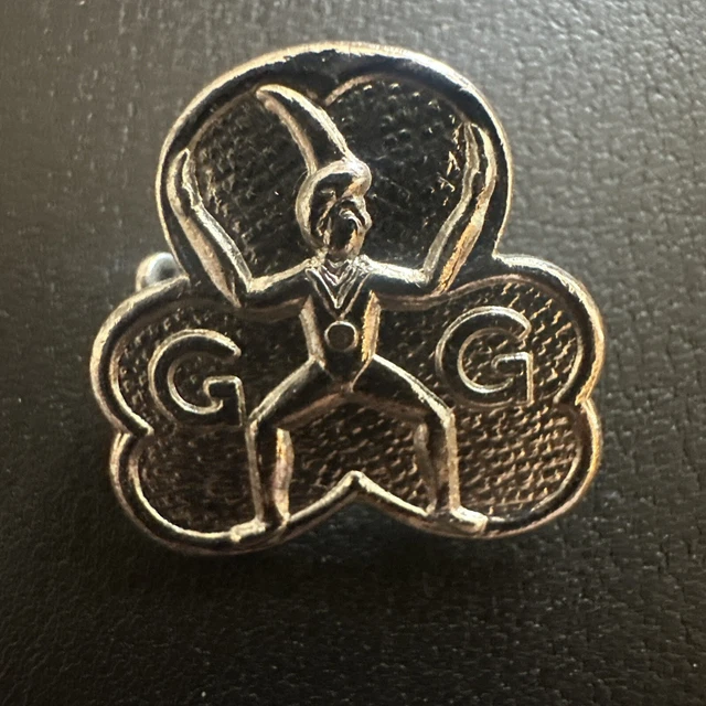 VINTAGE 1950 SILVER metal Brownie/pixie Girl Guide Lapel badge,pin ...