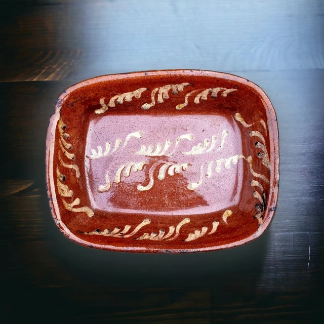 MID 19TH CENTURY Welsh Antique Earthenware Buckley Ware Slipware Baking ...