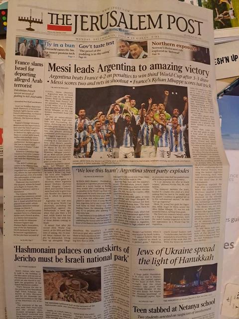 ARGENTINA CAMPEON WORLD cup 2022 Israel newspaper Leo Messi new collect ...