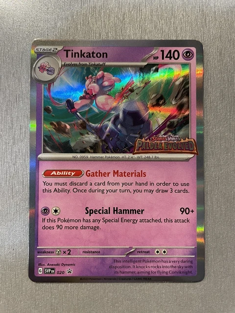 NEW POKÉMON TCG Paldea Evolved - Tinkaton Pre Release Black Star Promo ...