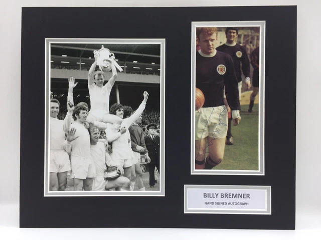 RARE BILLY BREMNER Leeds United Signed Photo Display + COA AUTOGRAPH ...