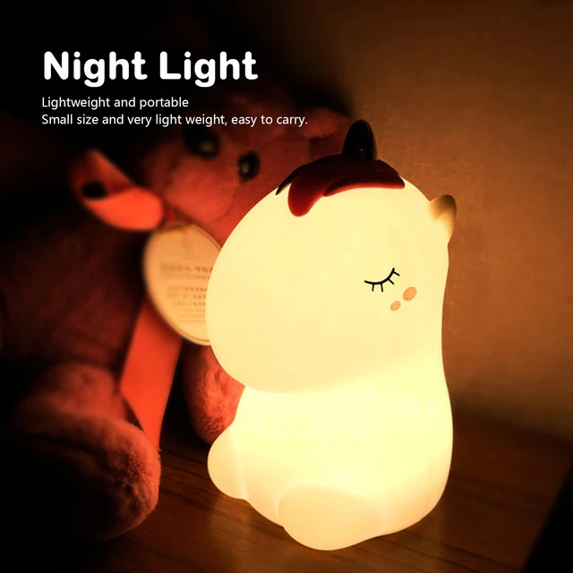 LED ANIMAL NIGHT Light USB Charging Silicone Cute Color Changing Lamp ...