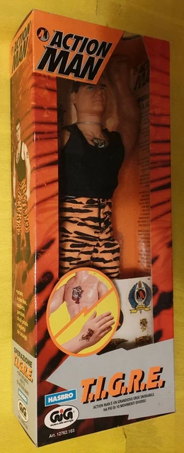 ACTION MAN TIGRE Tiger Strike Hall Fame Gi Joe 1994 Gig Italy Box 1/6 ...