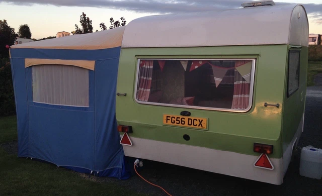 VINTAGE RETRO ORIGINAL 1970's Or 1960’s Caravan awning For Sprite 400 £ ...