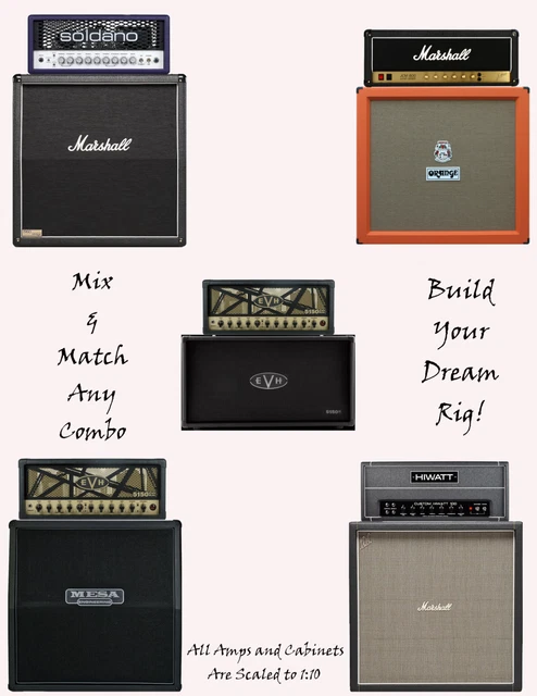 BUILD YOUR DREAM Guitar Amp Rig-Die Cut Glossy Fridge Magnet Set £5.78 ...