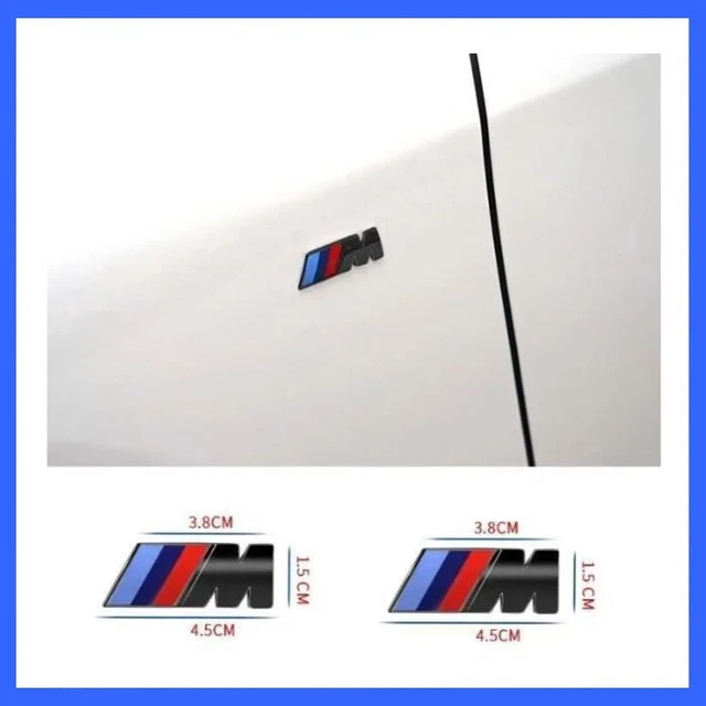 2 LOGO BMW M AILES EMBLEME BMW M AILES, 4.5cmx1.5cm NOIR - Vendeur Pro ...