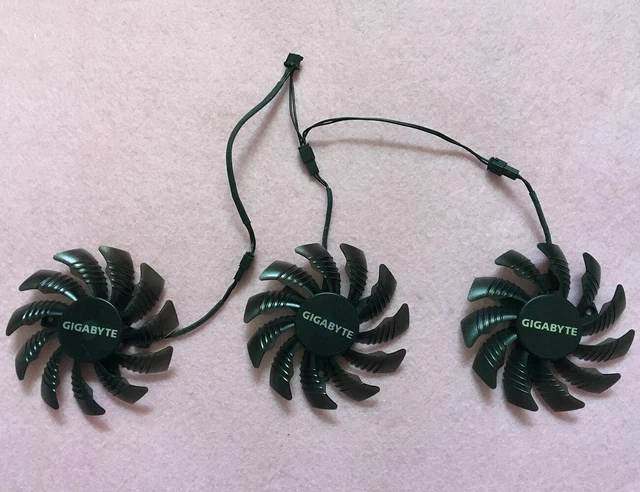 75MM GIGABYTE GTX970 GV-N970 Triple Fan Replacement 3Pin PLD08010S12H 0 ...